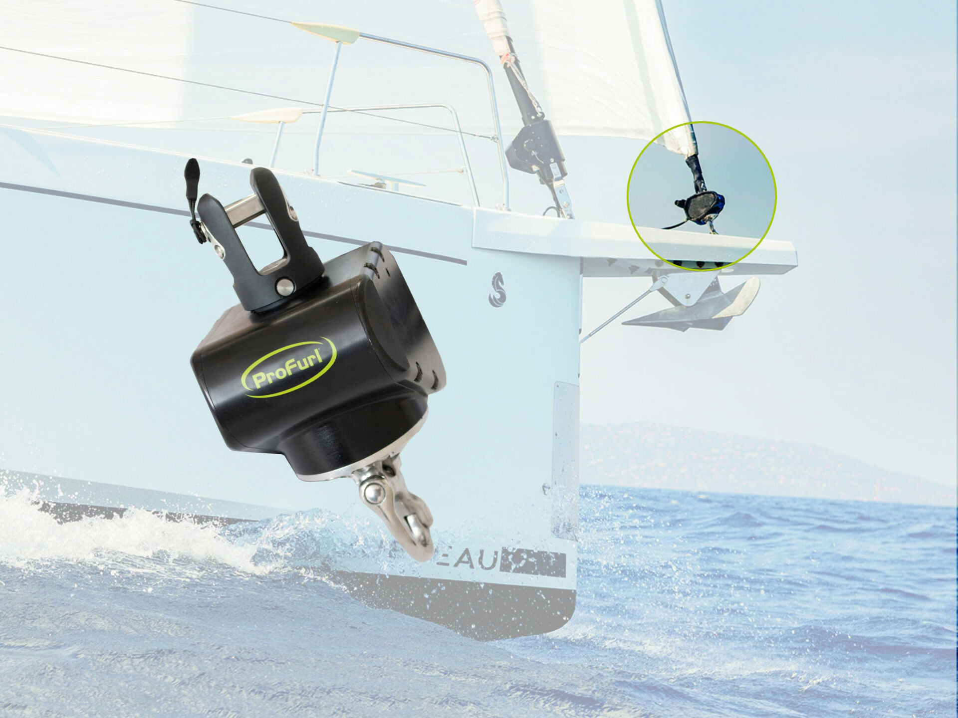 Profurl - Reefing system, furler, stayfurler, swivel lock